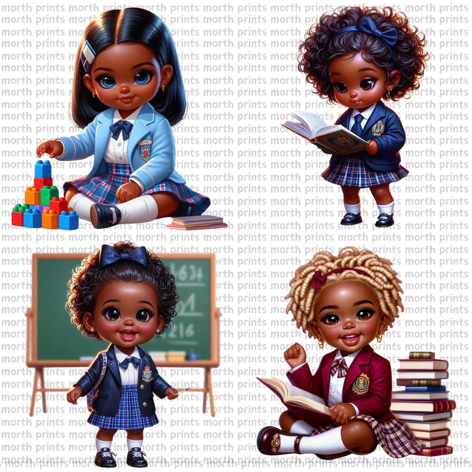 Chibi School Girl Clipart PNG, Cute Student With Backpack, Back to ...