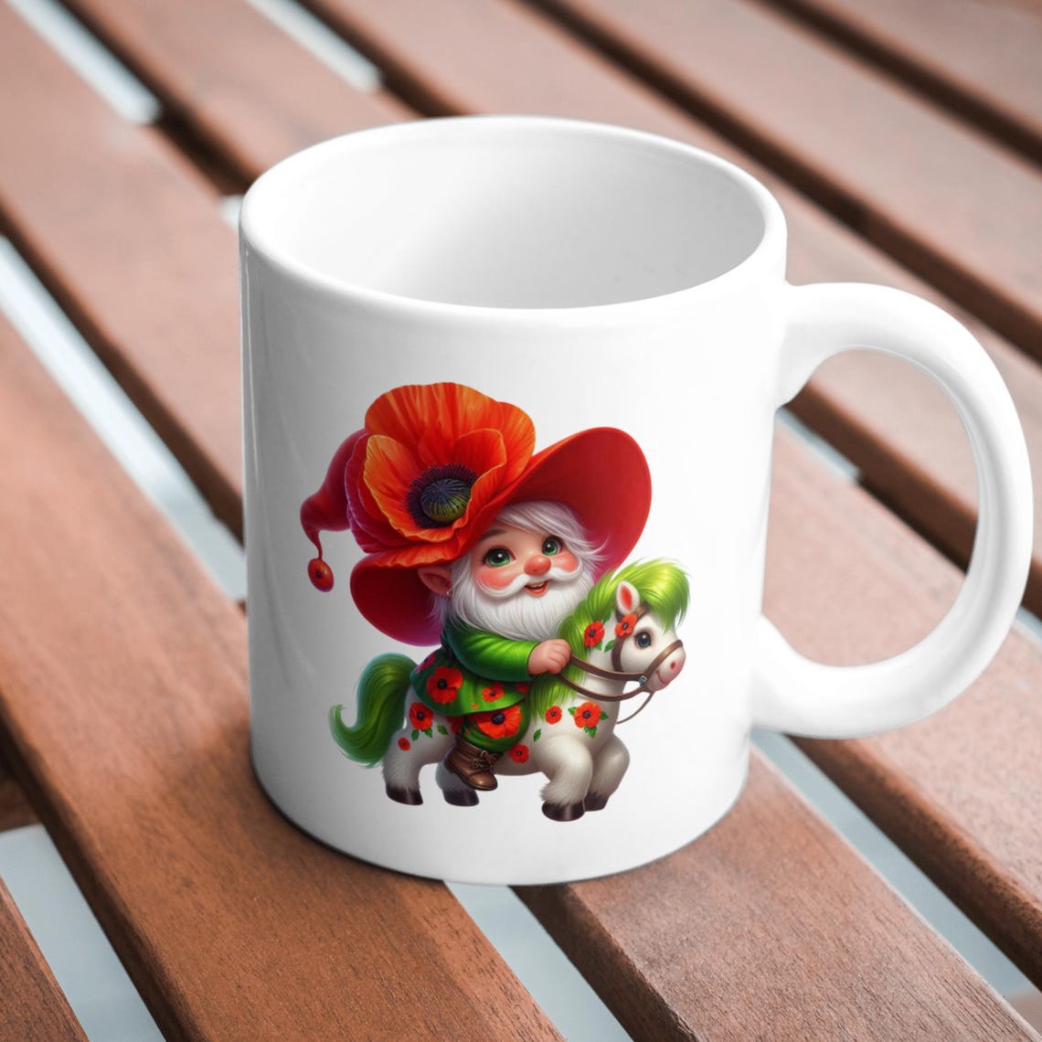 Poppy Gnome Clipart PNG, Floral Red Poppy Gnomes, 28 Files, Garden ...