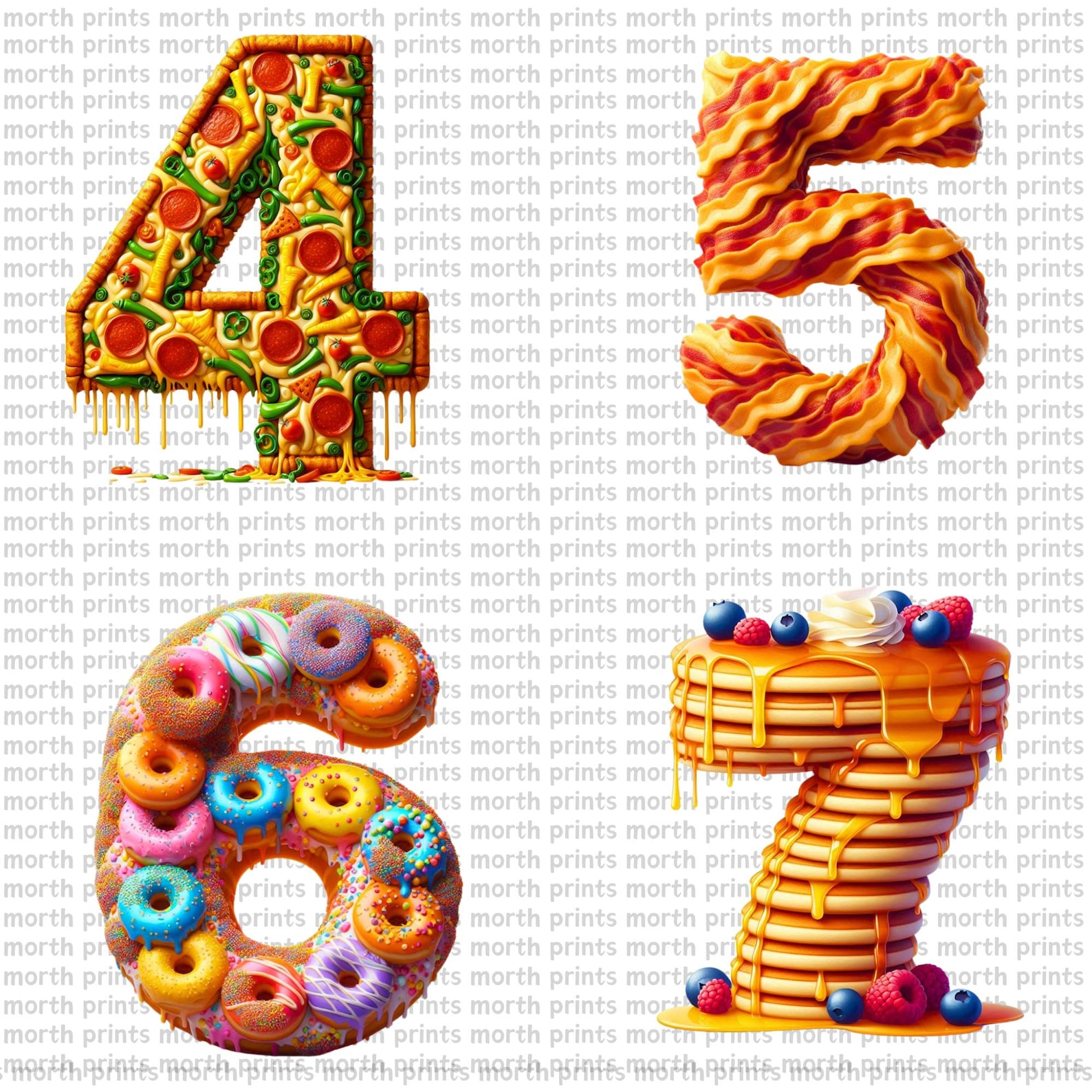 Food Alphabet Clipart PNG, Cute A–Z Letters With Fruits & Snacks, 38 ...