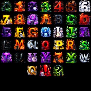 38 PNG Halloween Alphabet Clipart Alphabet PNG, , Halloween Clipart ...