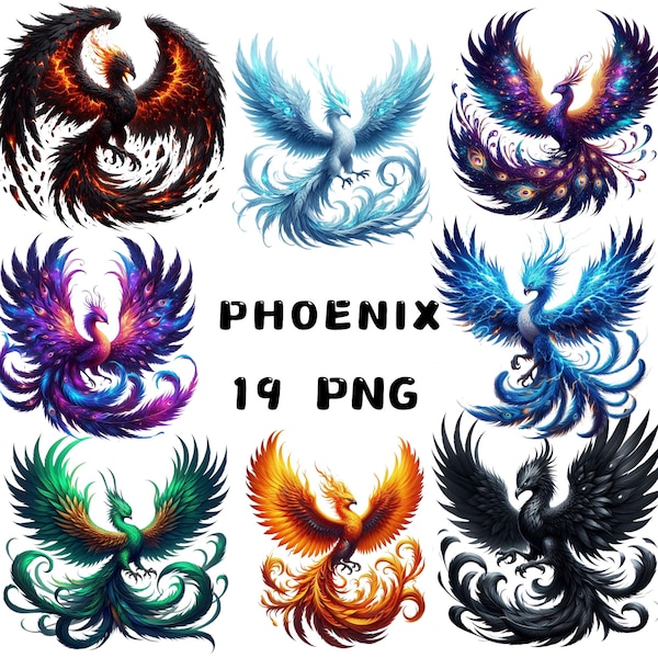 Phoenix Bird Art - Etsy
