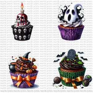 48 PNG Halloween Cupcake Clipart , Halloween Clipart, Halloween Png ...