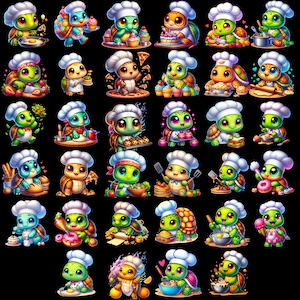 34 PNG Chef Turtle Clipart , Cute Animals, Chef Clipart, Animals Bundle ...