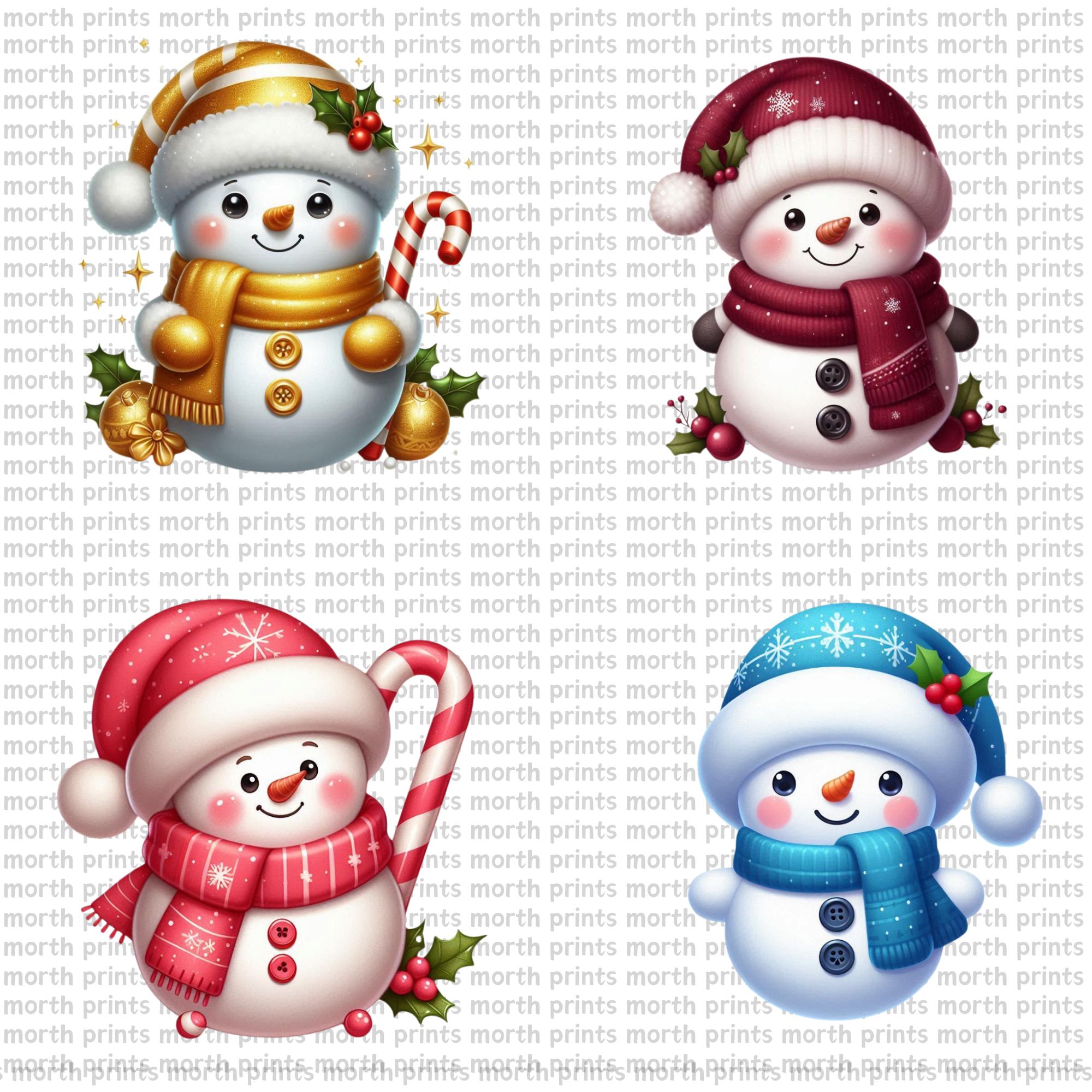 Cute Snowman Clipart PNG, 20 PNG Files, Snowman Family & Winter ...