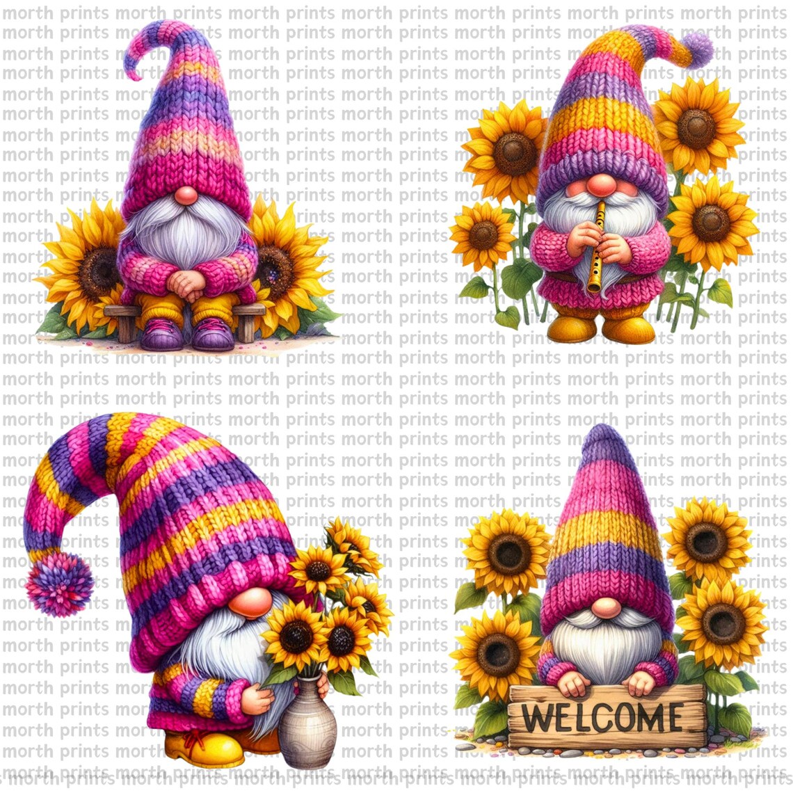 23 PNG Sunflower Gnome Clipart Garden Gnome Clipart, Gnome With Flowers ...