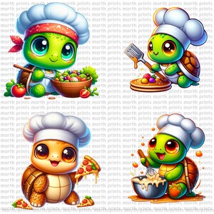 34 PNG Chef Turtle Clipart , Cute Animals, Chef Clipart, Animals Bundle ...