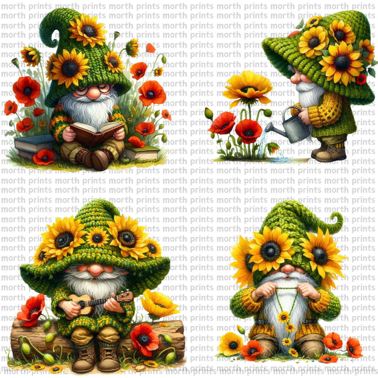 27 PNG Green Gnomes Clipart Cute Gnome, Spring Gnome, Garden Gnomes ...