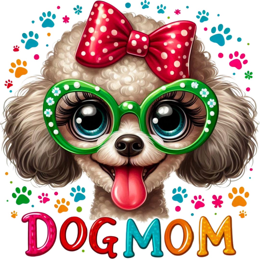 Dog Mom Clipart PNG, Western & Boho Pets, 35 PNG File, Hearts, Paws ...