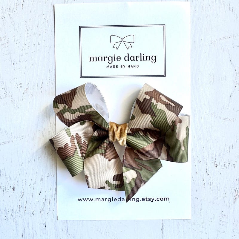 Camouflage Hair Bow - Etsy