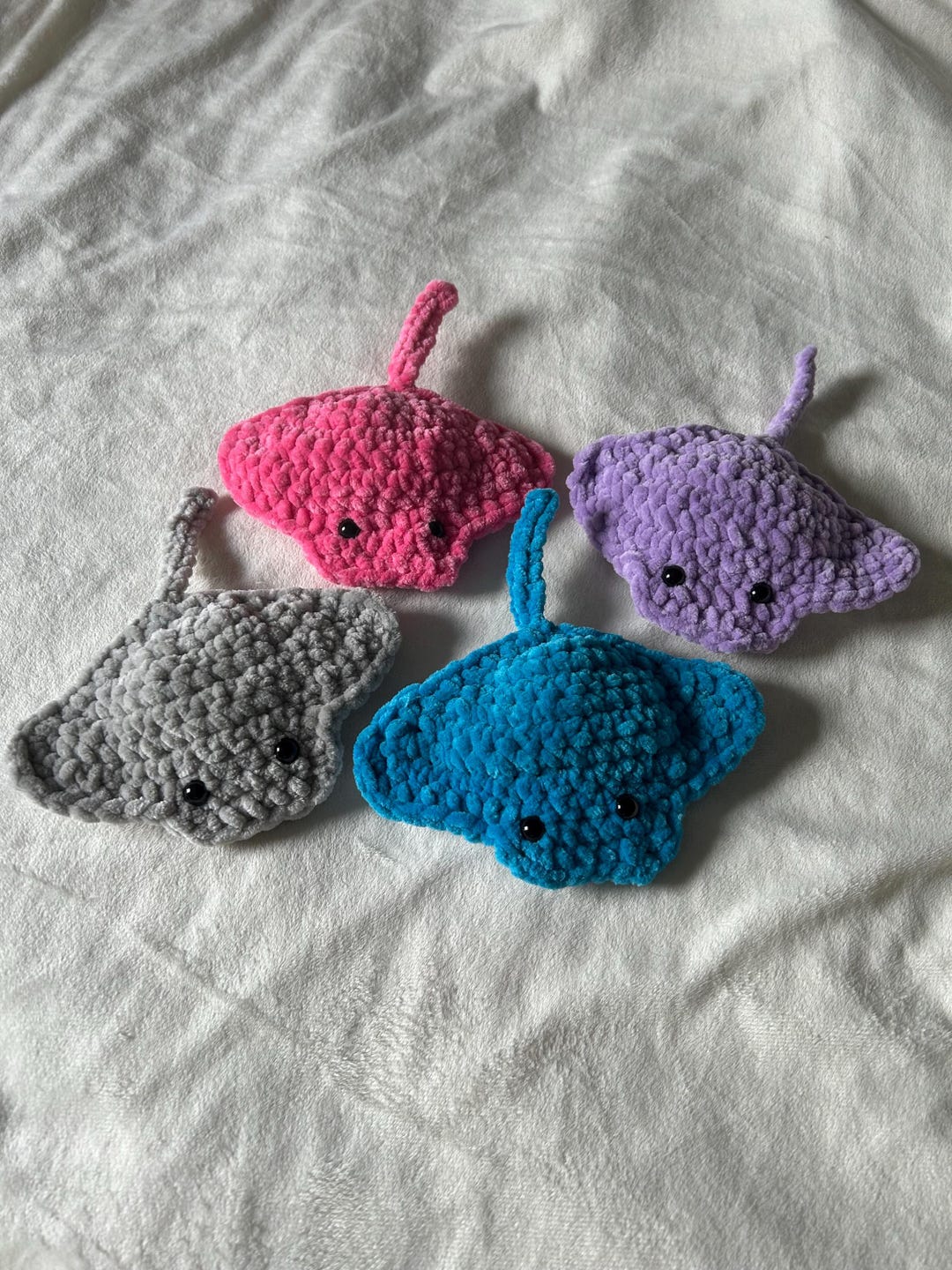 Handmade Crocheted Stingray - Small Amigurumi Stingray Plush - Custom ...