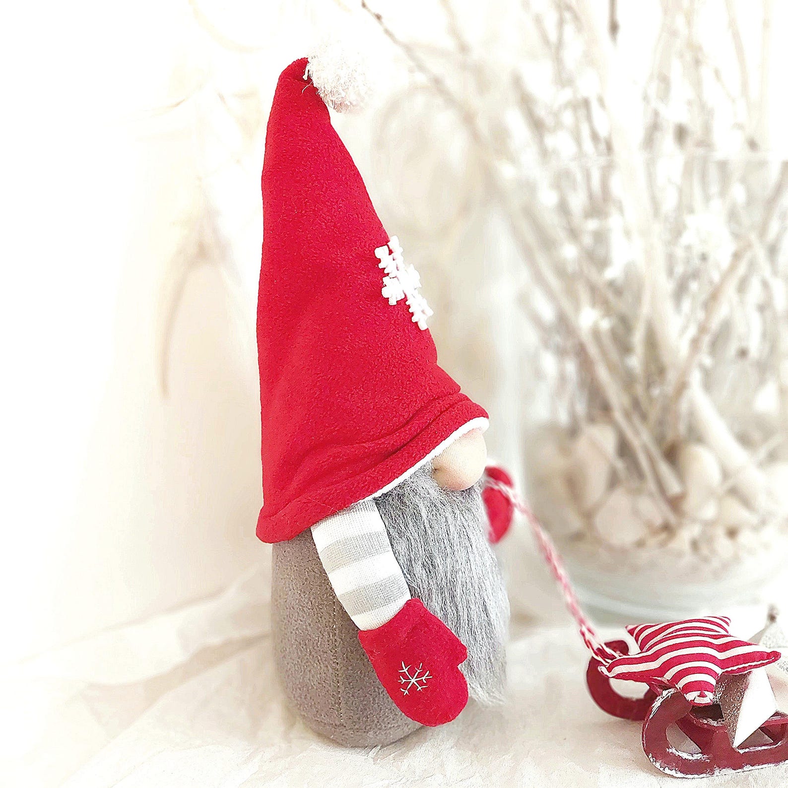 Christmas Gnome With Slide PDF Sewing Pattern & Video Tutorial - Etsy