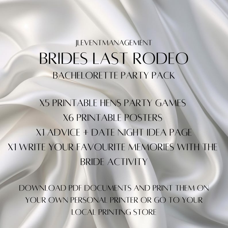 Brides Last Rodeo Themed Bachelorette Party Pack! - Etsy