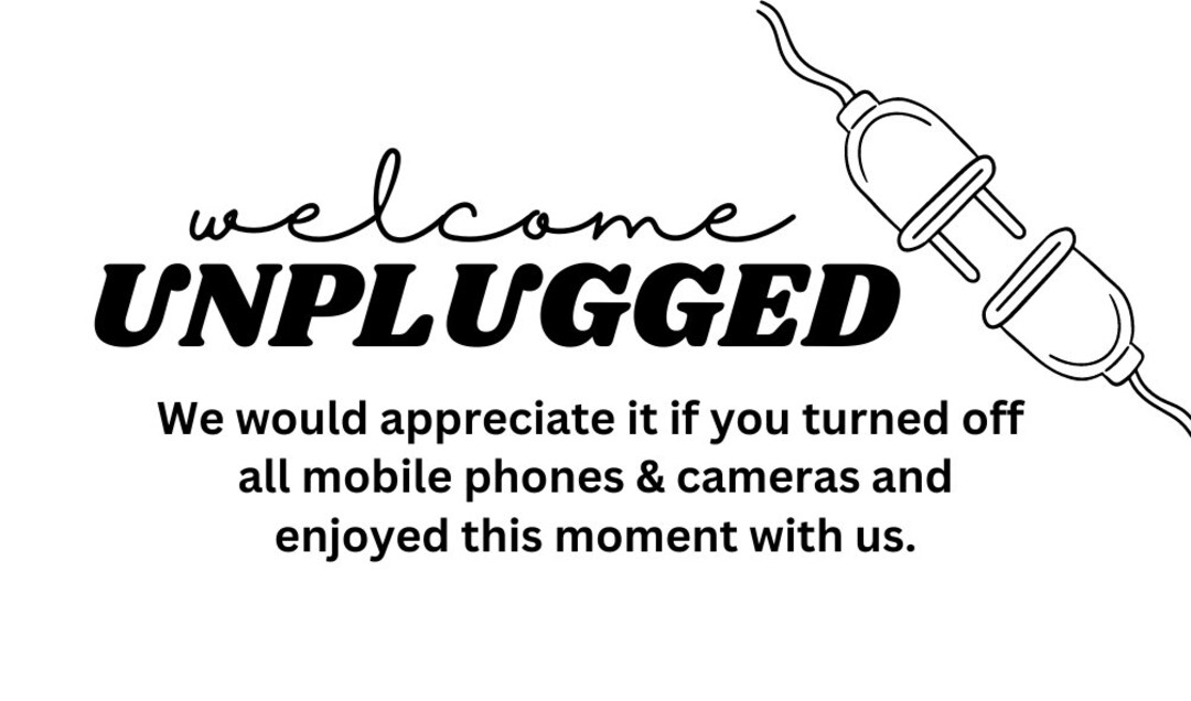 UNPLUGGED CEREMONY Card Design - Etsy