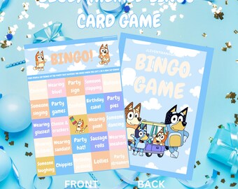 Bleuy Bingo Game, Birthday Games, Bluy Birthday, Bingo Birthday, Bluey ...