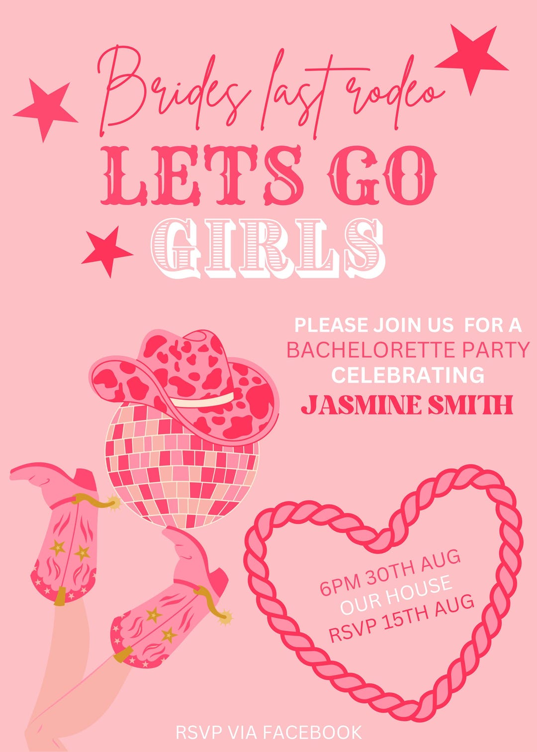 Brides Last Rodeo Invitation Template! - Etsy
