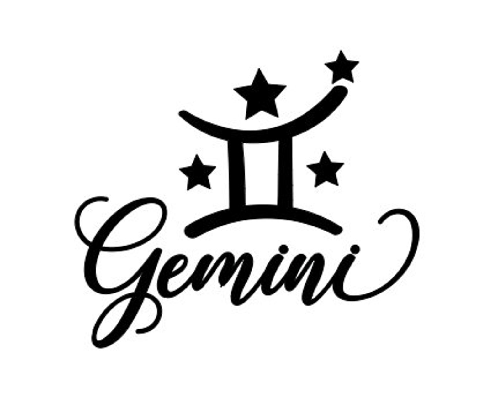 Permanent Gemini Zodiac Decal Cut From Permanent Siser Vinyl | Etsy
