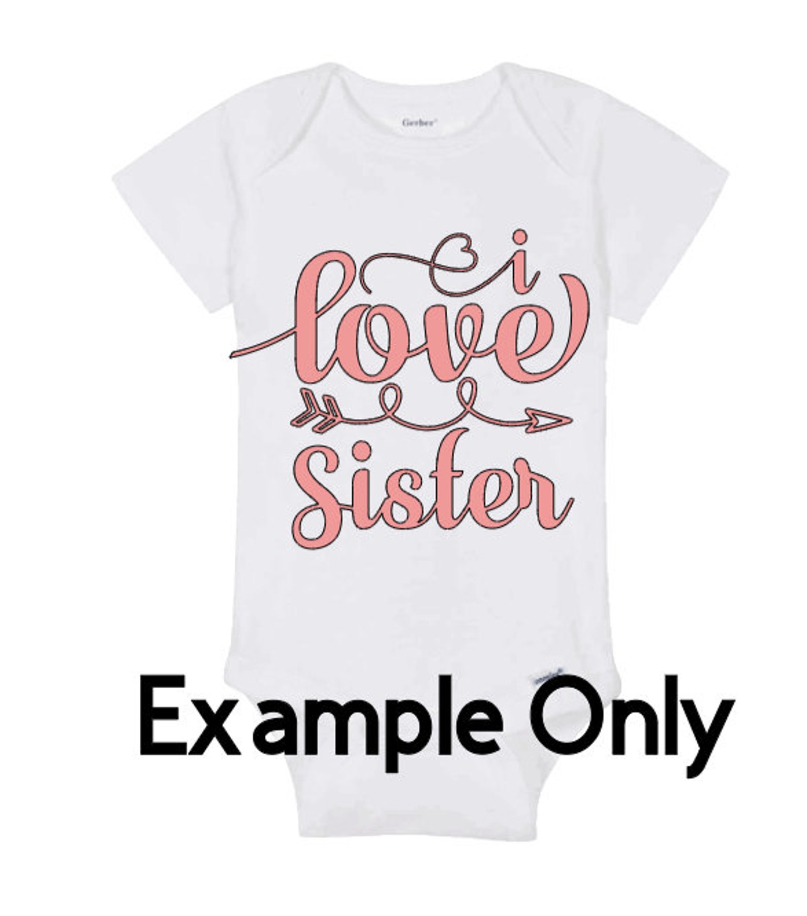 Iron on I Love Sister HTV Transfer Decal Choose Color | Etsy