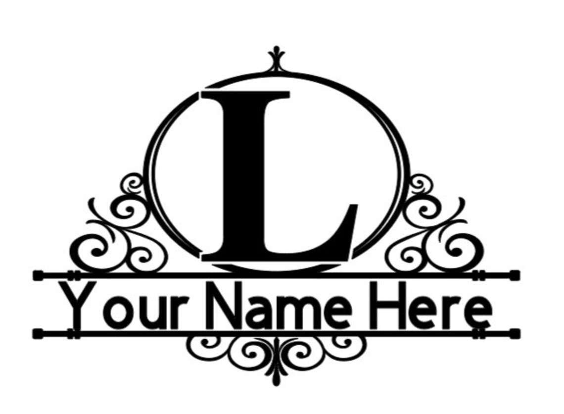 Permanent L Circle Monogram Decal Cut From Permanent Siser | Etsy