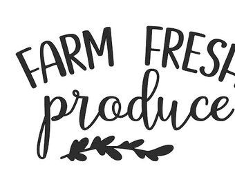 Fresh Produce Decal | Etsy