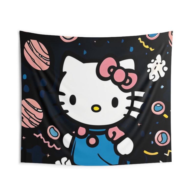 Hello Kitty Space-themed Indoor Wall Tapestries - Etsy