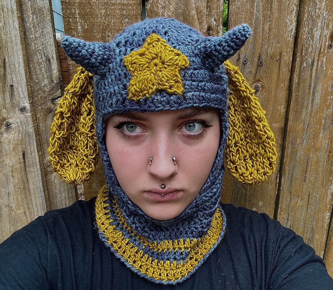Star Goat Balaclava, Blue and Yellow - Etsy