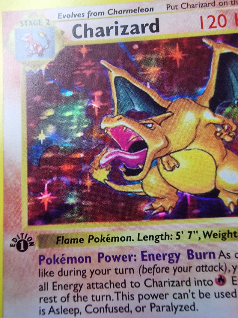 Charizard Base Set 1st Edition Shadowless 4/102 Custom Proxy High ...