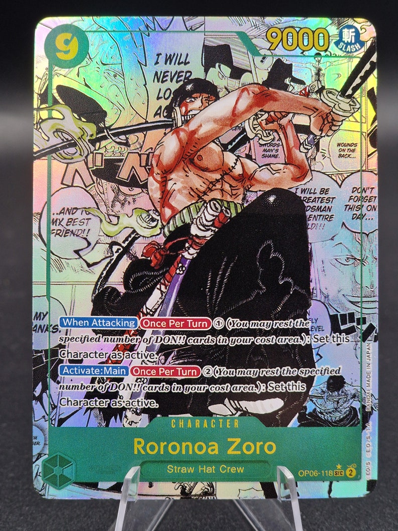Zoro Roronoa OP06-118 Manga Eng. Custom Proxy High Quality One Piece ...