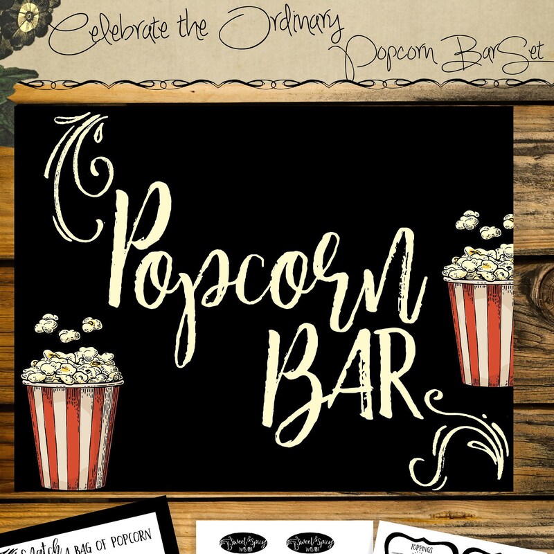 Popcorn Sign - Etsy