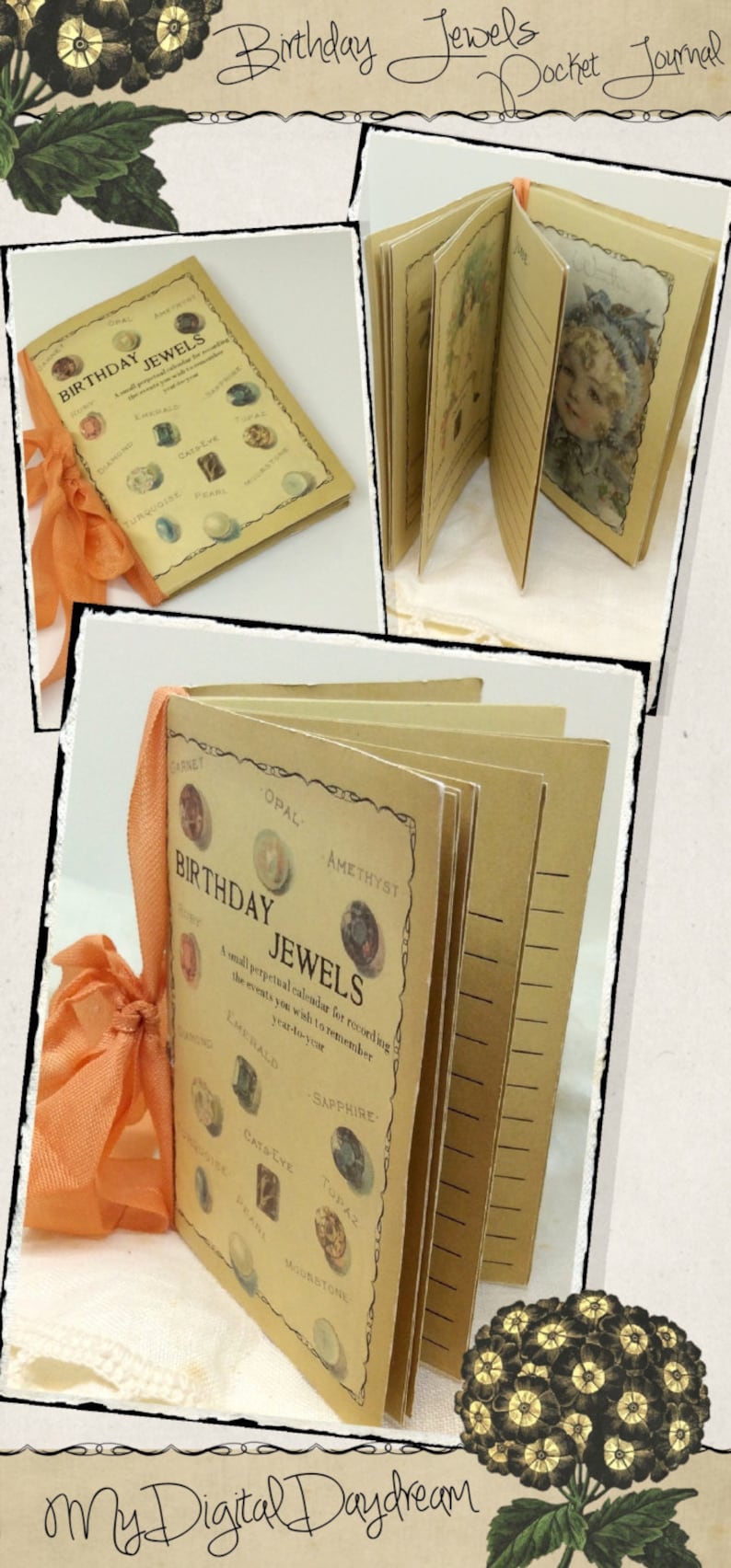 Printable Pocket Journal Birthday Jewels Perpetual Calendar - Etsy