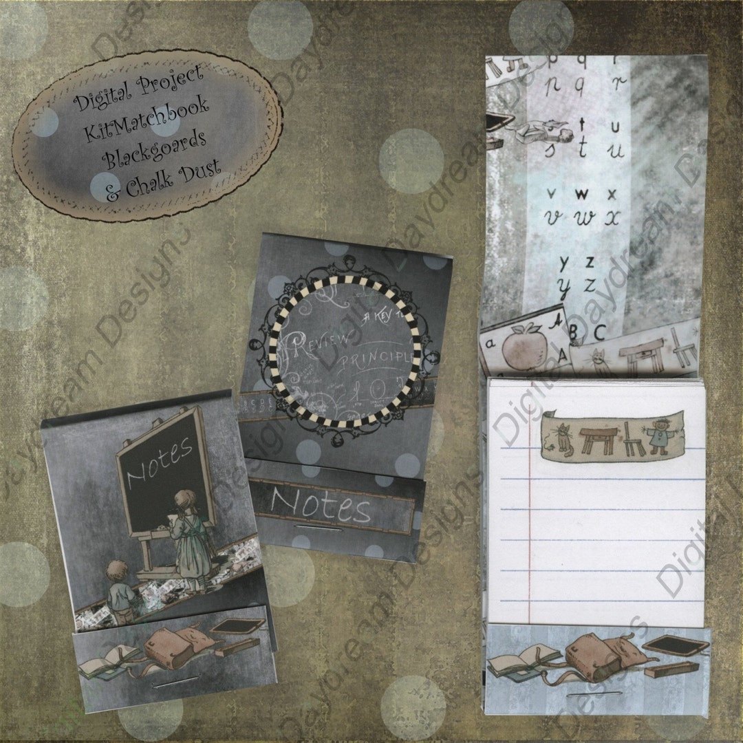 Instant Download Printable Project Kit Matchbook Notebooks Teacher's ...
