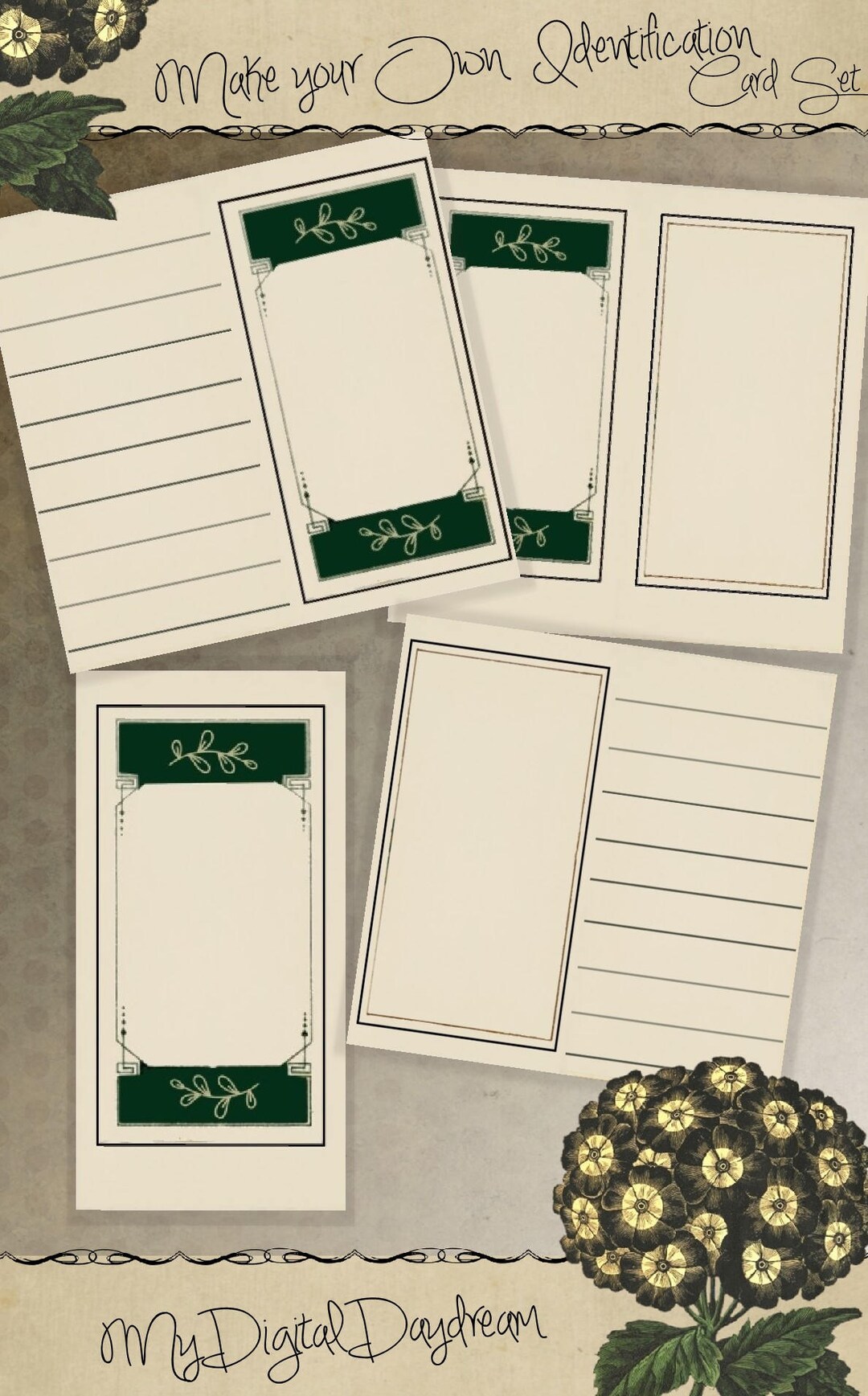 Printable Design Your Own Identification Cards for Nature Journals Art ...