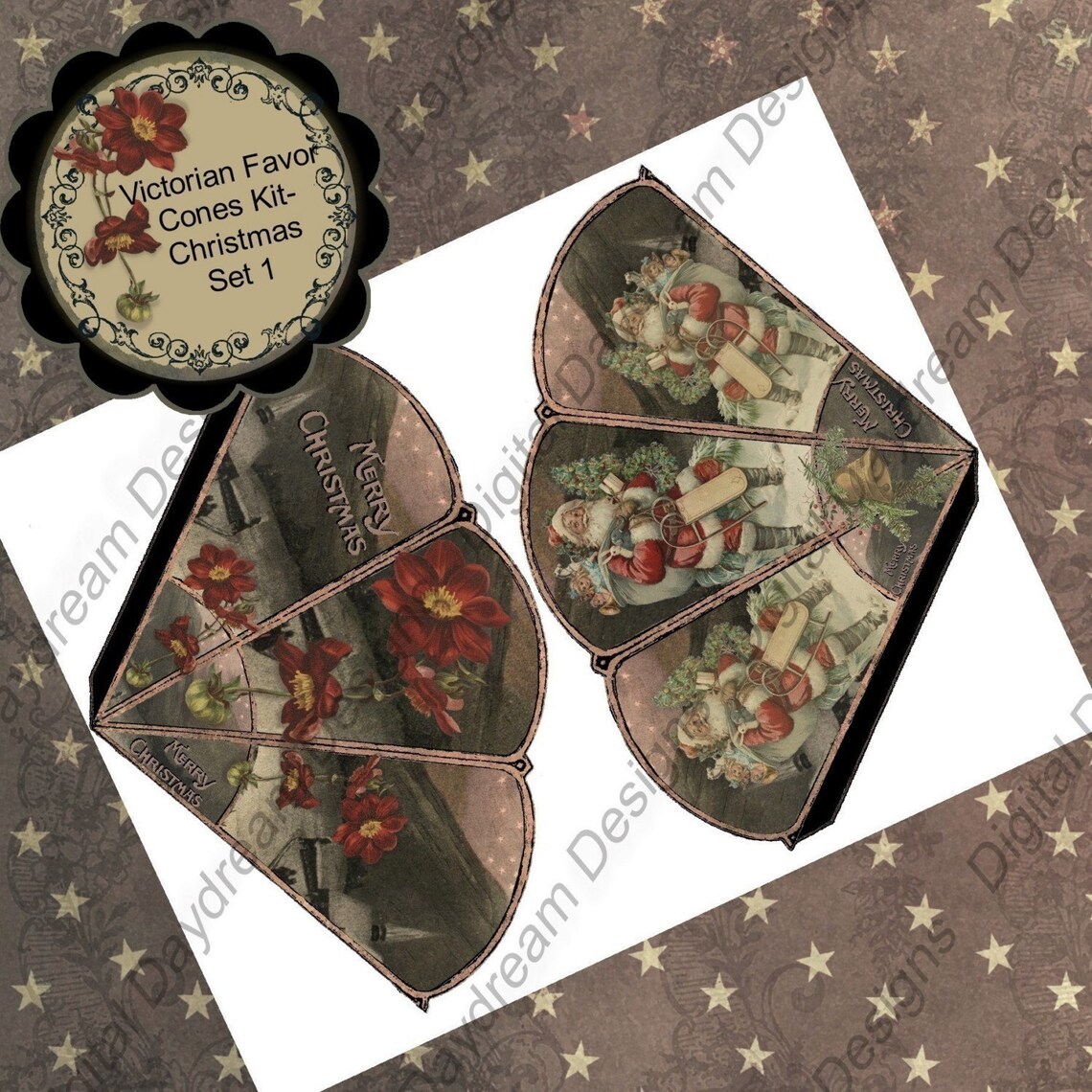 DIY Instant Download Digital Printable Christmas Victorian | Etsy