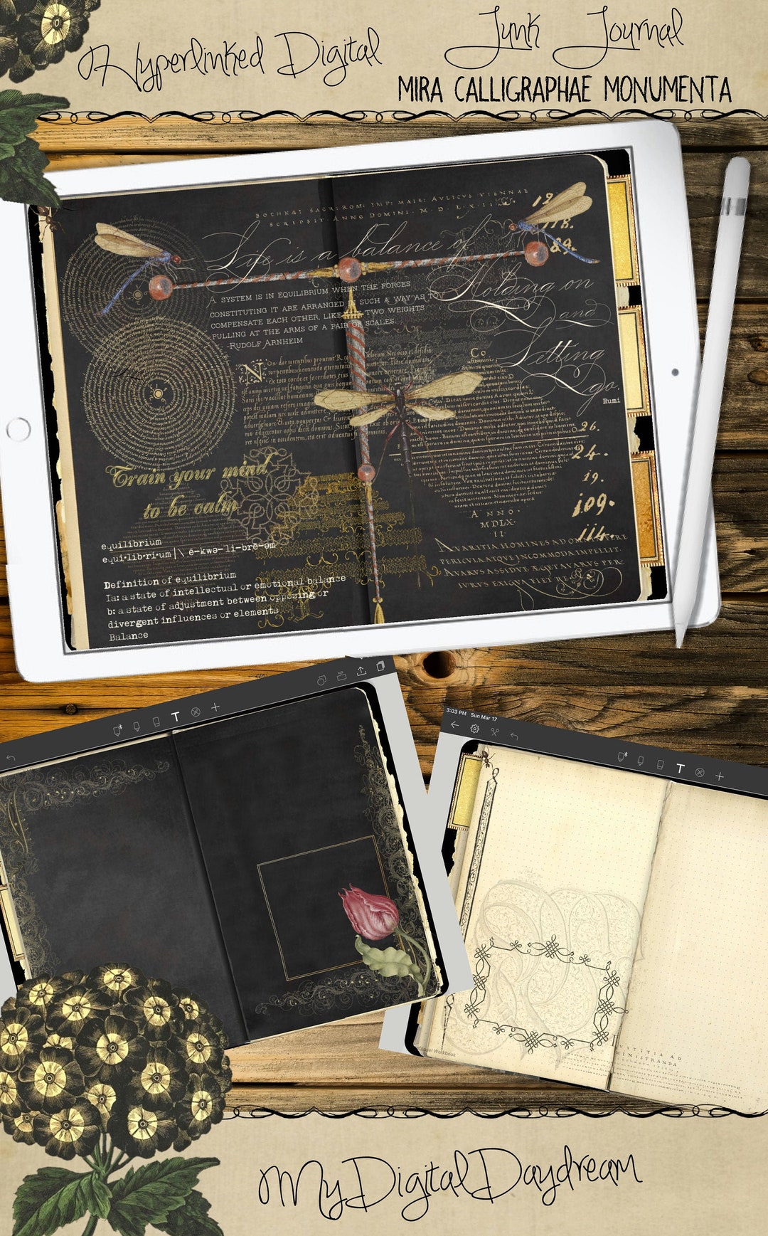 Digital Bocskay-hoefnagel Journal: Tabbed Noteshelf 2 Kit (digital ...