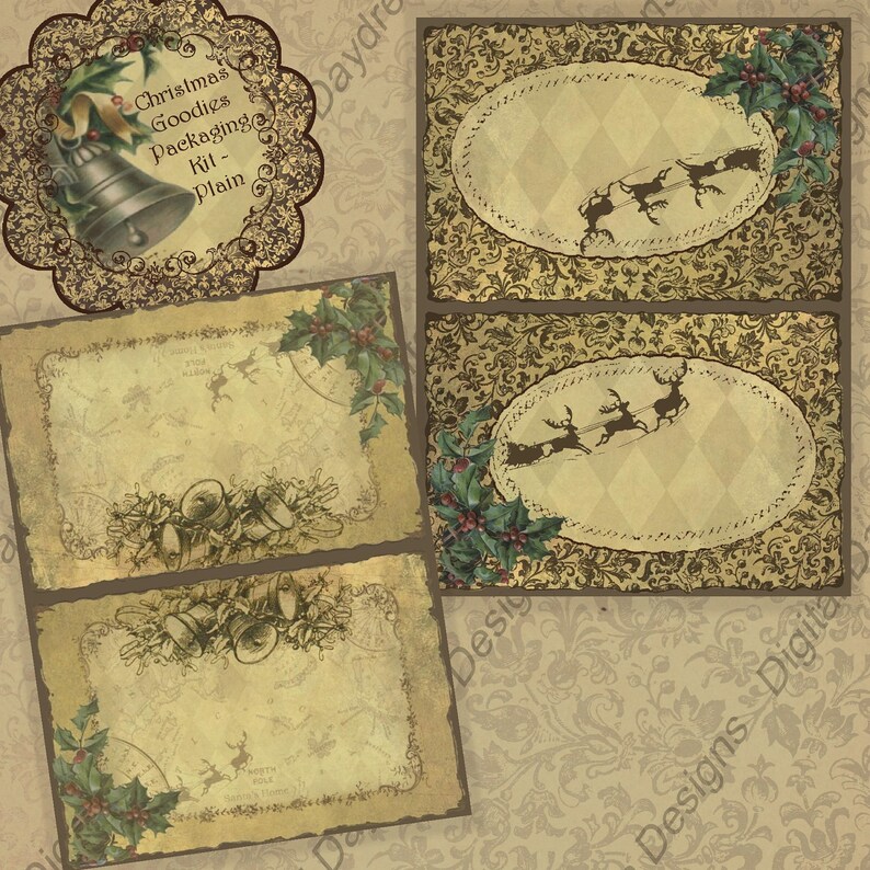 Instant Download DIY Christmas Digital Printable Labels or Bag Toppers ...