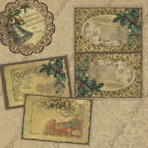 Instant Download DIY Christmas Digital Printable Labels or Bag Toppers ...