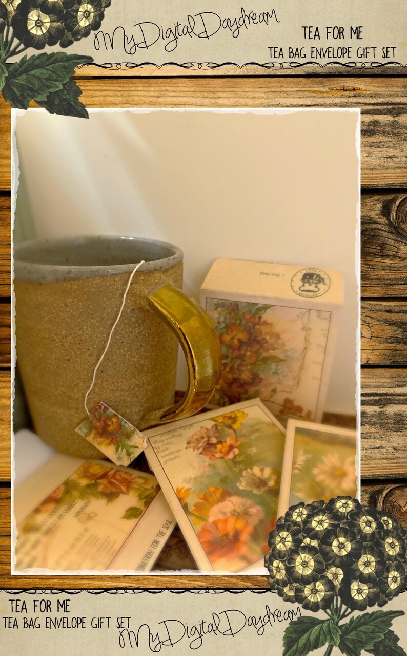 Printable Tea Bag Envelopes DIY Gift Set Tea for Me - Etsy