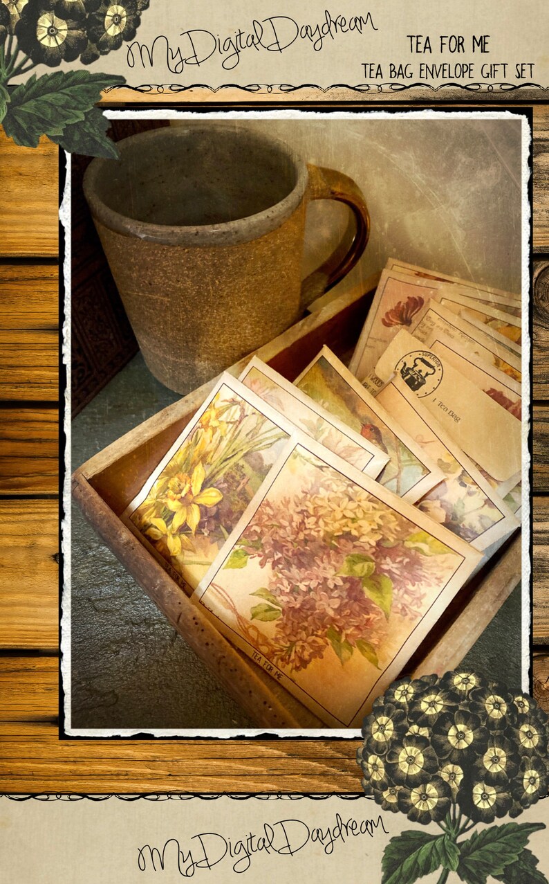 Printable Tea Bag Envelopes DIY Gift Set Tea for Me - Etsy