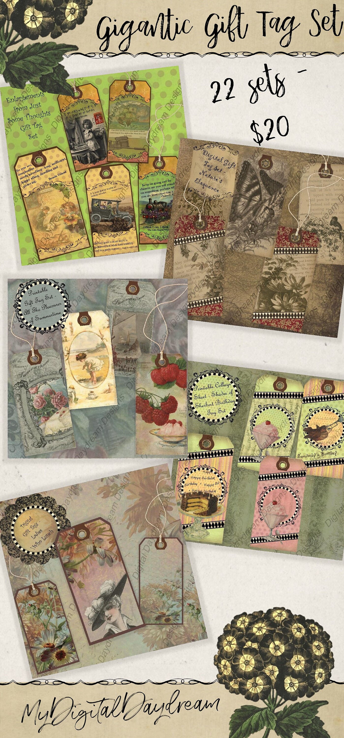 SALE Over 70% Off Printable Gift Tags Instant Download Holiday Gift ...