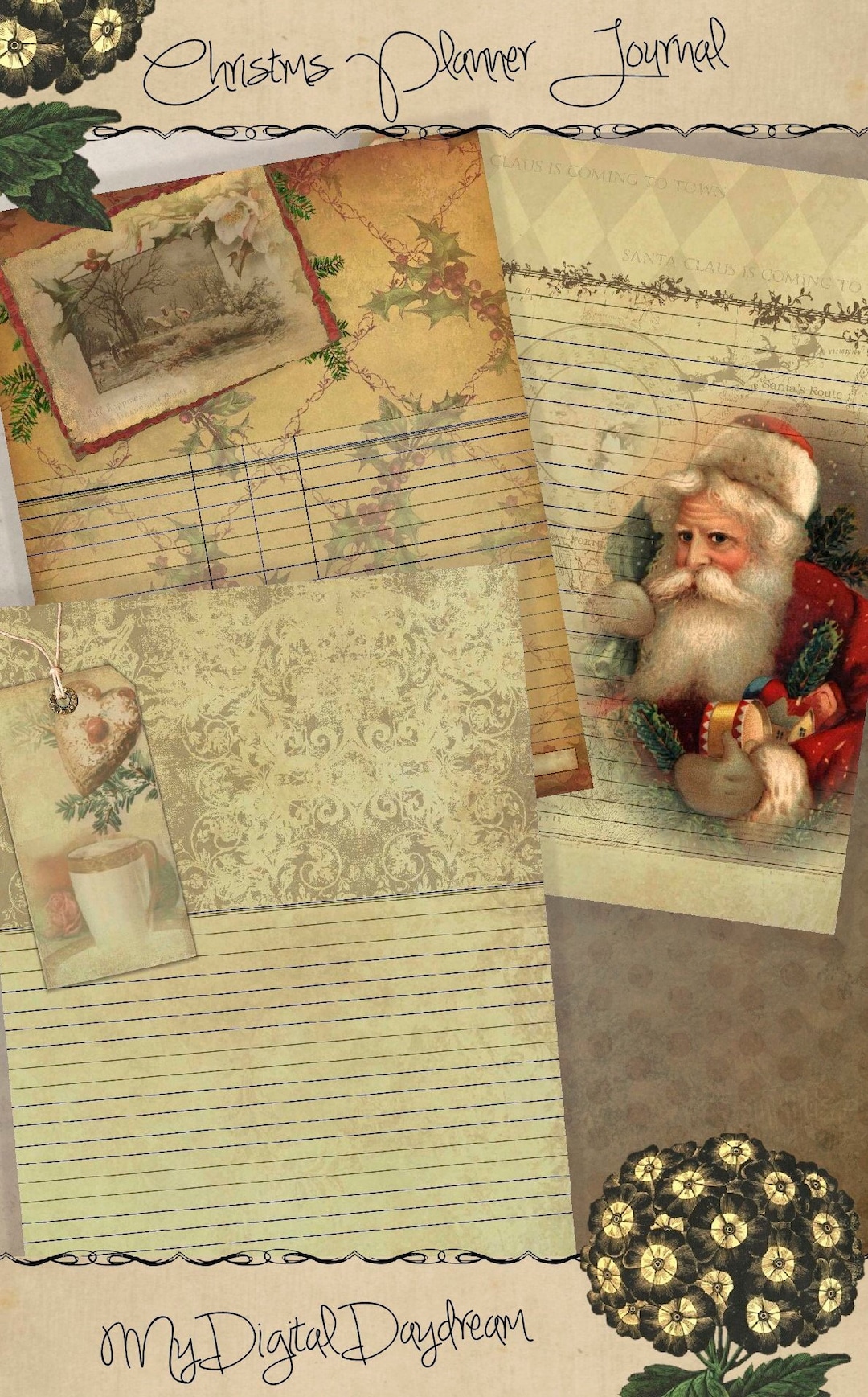Printable Holiday Stationery Digital iPad Pages - Christmas Planner ...