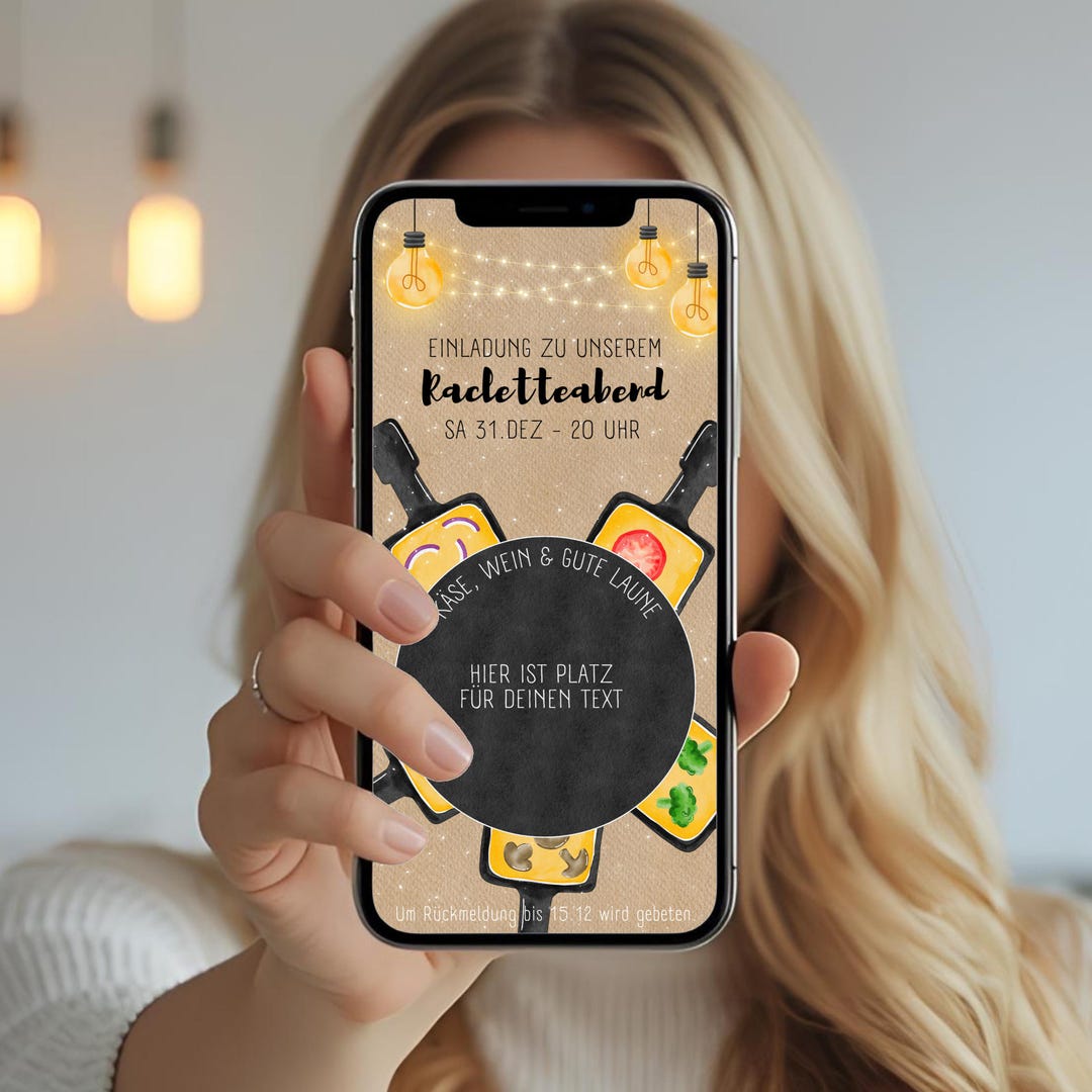 Digital Invitation Raclette, New Year's Eve Invitation, Raclette ...