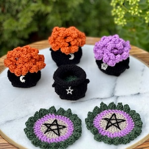 Witches Cauldron Coasters Pattern || Crochet Digital Pattern || Crochet ...