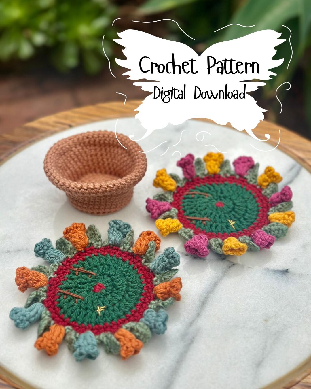Under the Hill Coasters Crochet Digital Pattern || LOTR Themed Coasters ...