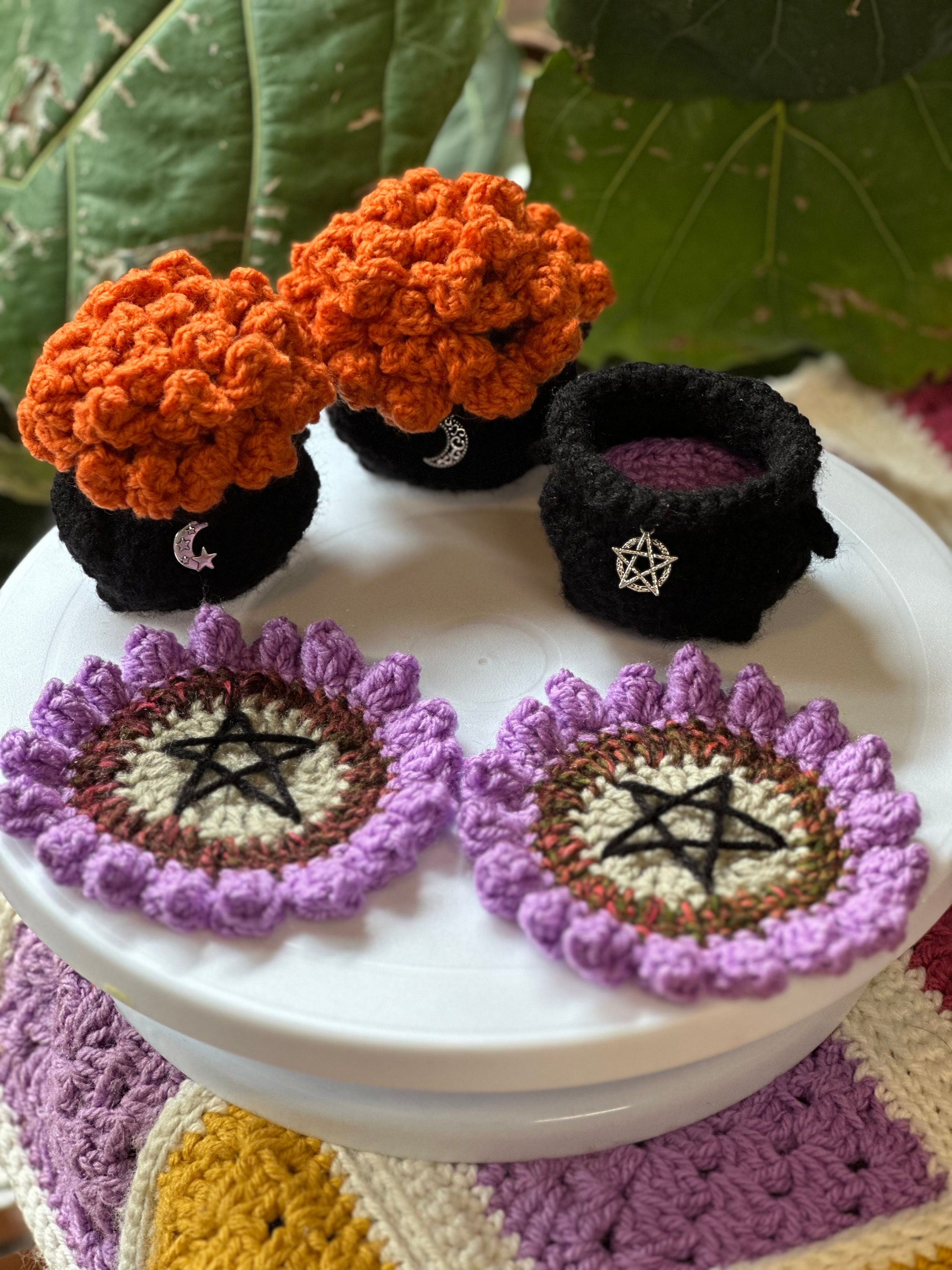 Witches Cauldron Coasters Pattern || Crochet Digital Pattern || Crochet ...