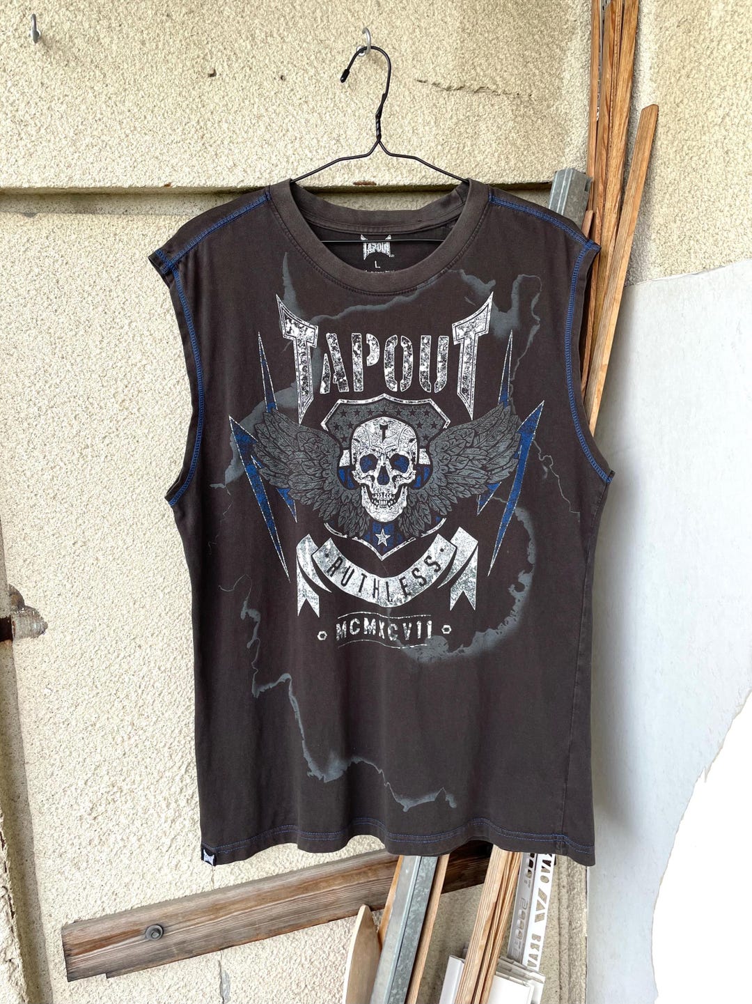 Y2K Tapout Affliction MMA Elite Style Wings Cross Over Print T-shirt ...