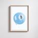 Lucky 8 Ball Wall Art, Modern Kitchen Decor, Trendy Wall Art, Vintage ...