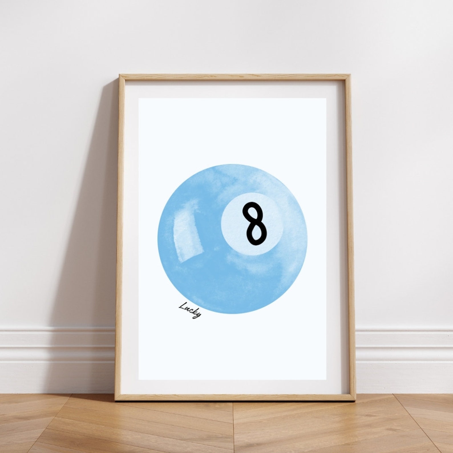 Lucky 8 Ball Wall Art, Modern Kitchen Decor, Trendy Wall Art, Vintage ...