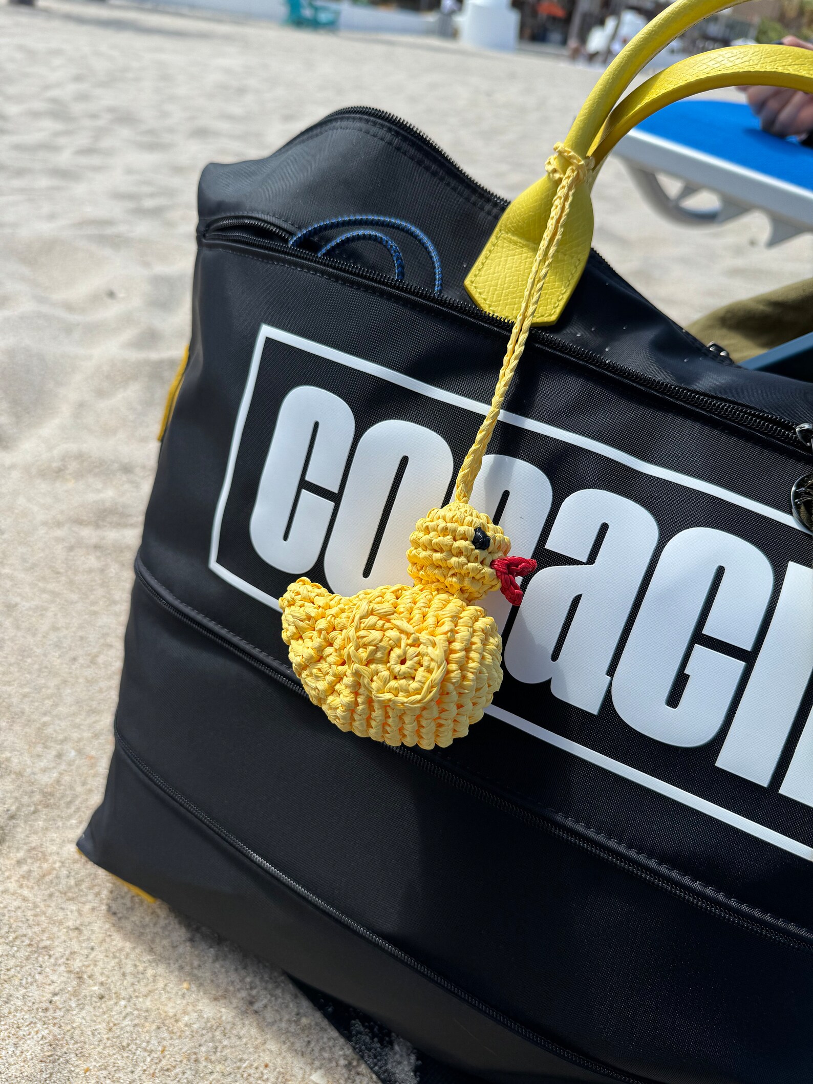 Raffia Bag Charm, Keychain, Beach Accessories, Duck, Duckling, Bathduck ...