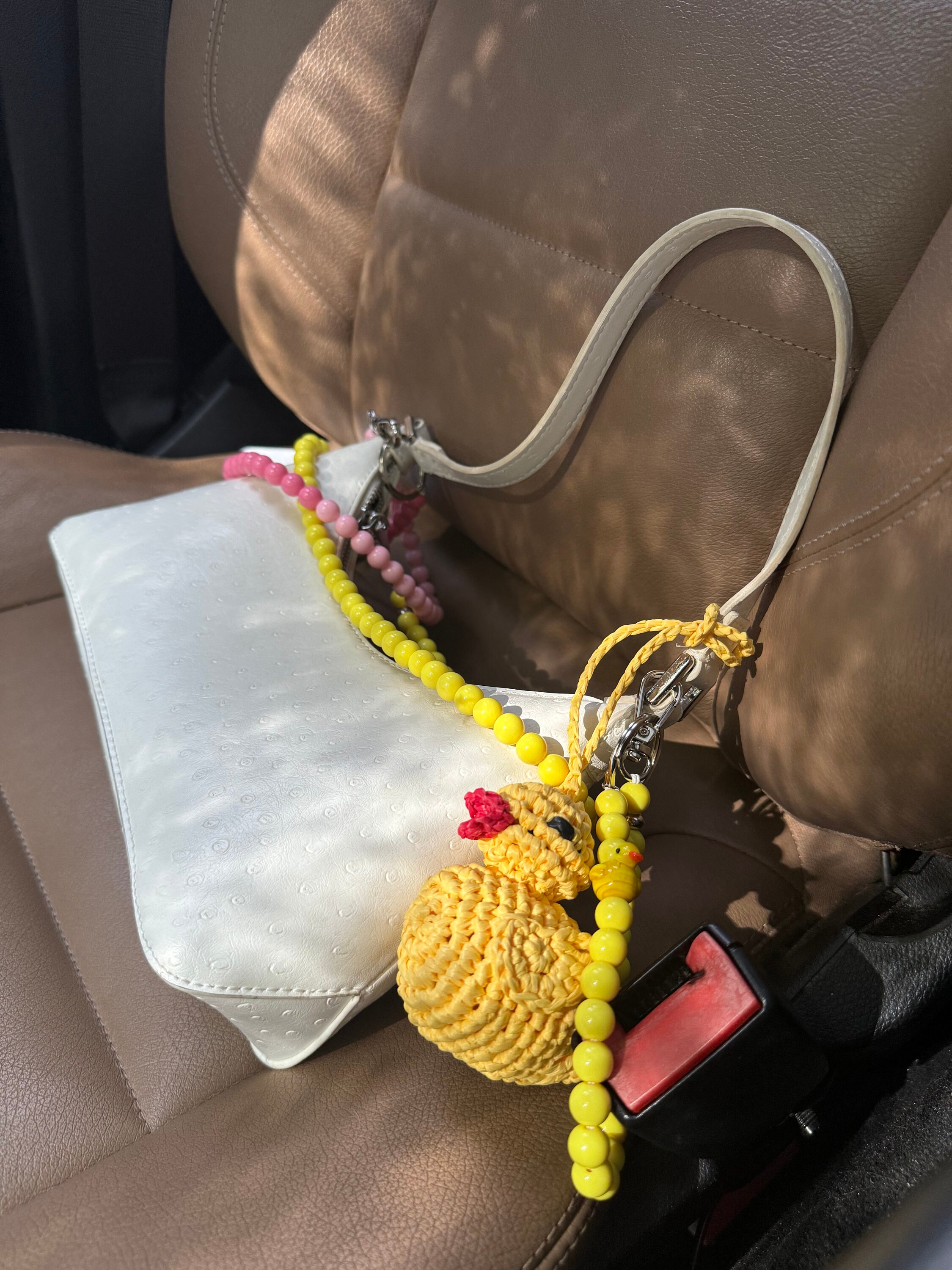 Raffia Bag Charm, Keychain, Beach Accessories, Duck, Duckling, Bathduck ...