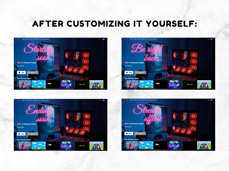 NETFLIX Twitch Stream Scenes Overlay Animated - Start, Be Right Back ...