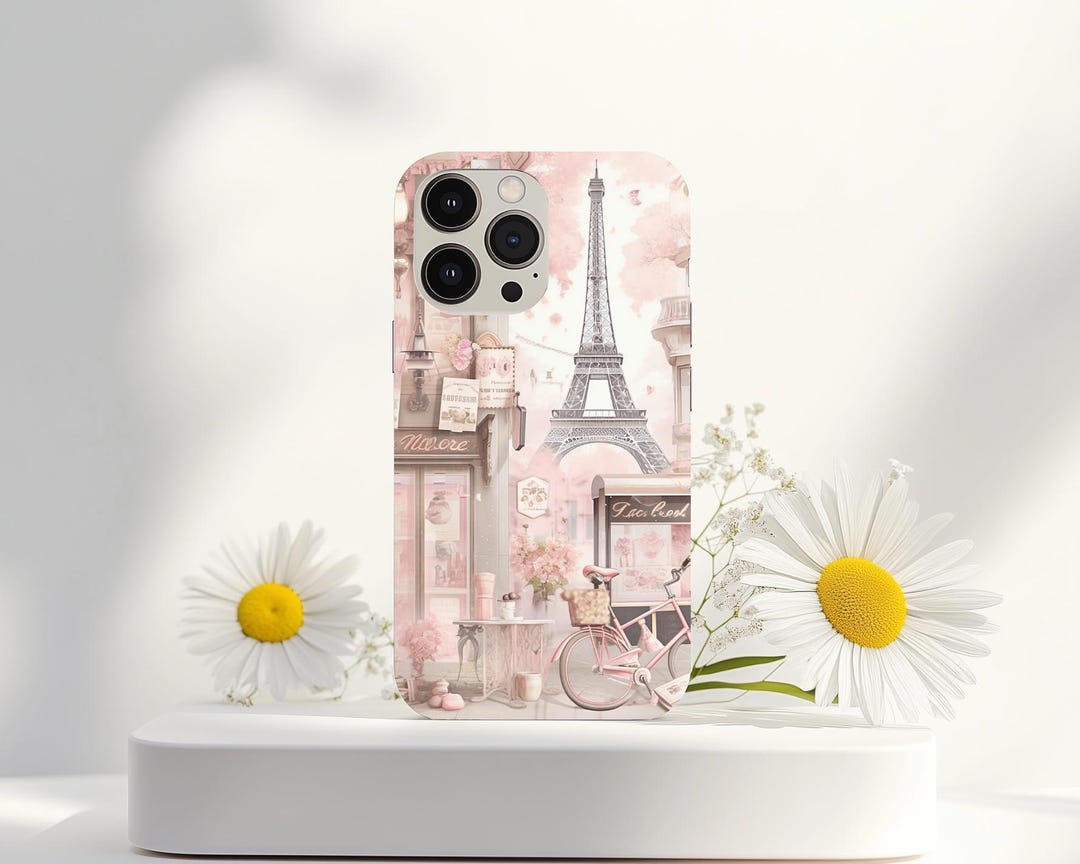 Paris Eiffel Tower Collage Phone Case Pastel Romantic Floral French ...